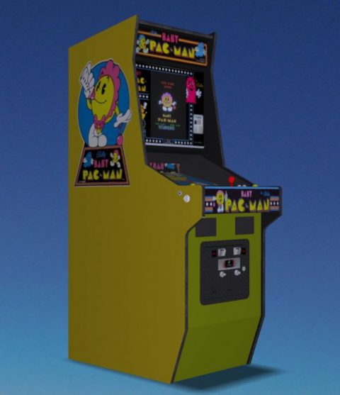 Baby Pac-Man - Upright Arcade Machine - DownloadFree3D.com