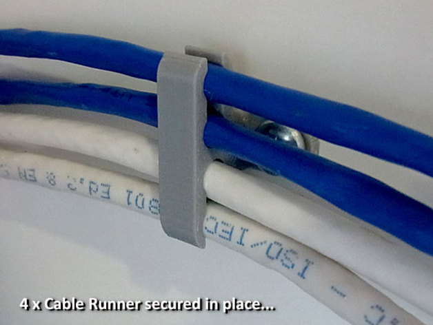 Ethernet Cable Runners - Screw Mount Type - DownloadFree3D.com