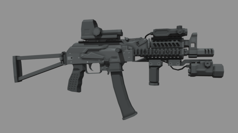 Low-poly PP-19 Vityaz-SN - DownloadFree3D.com