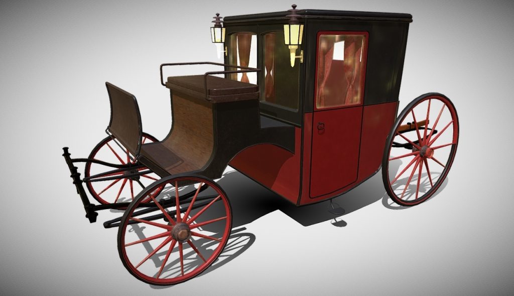 Vintage carriage Brougham - DownloadFree3D.com