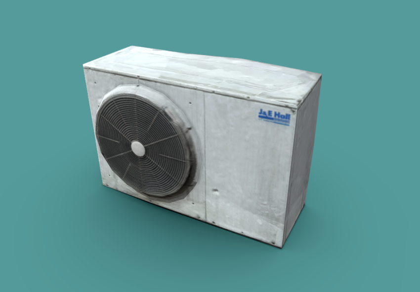 Lowpoly Air Conditioner Outdoor Unit - DownloadFree3D.com