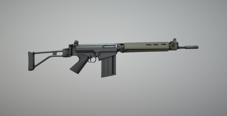 Low-Poly FN FAL Paratrooper - DownloadFree3D.com