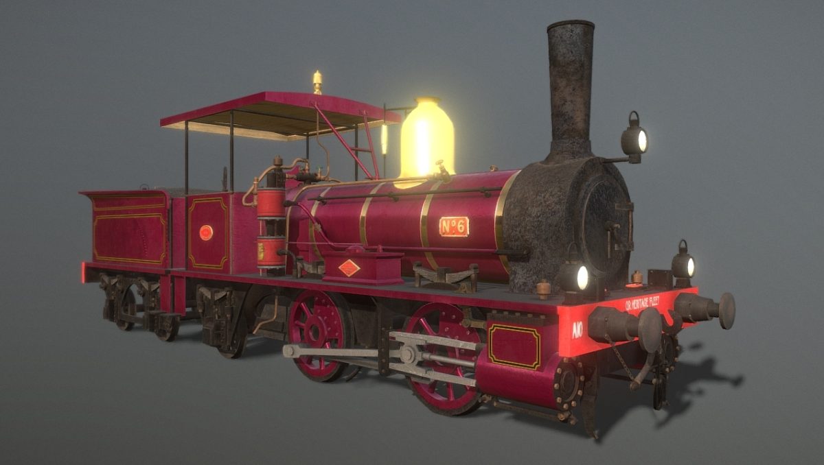 Queensland Rail A10 Neilson Class Locomotive - DownloadFree3D.com
