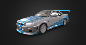 Paul Walker Gtr R32 from 2F2F - DownloadFree3D.com