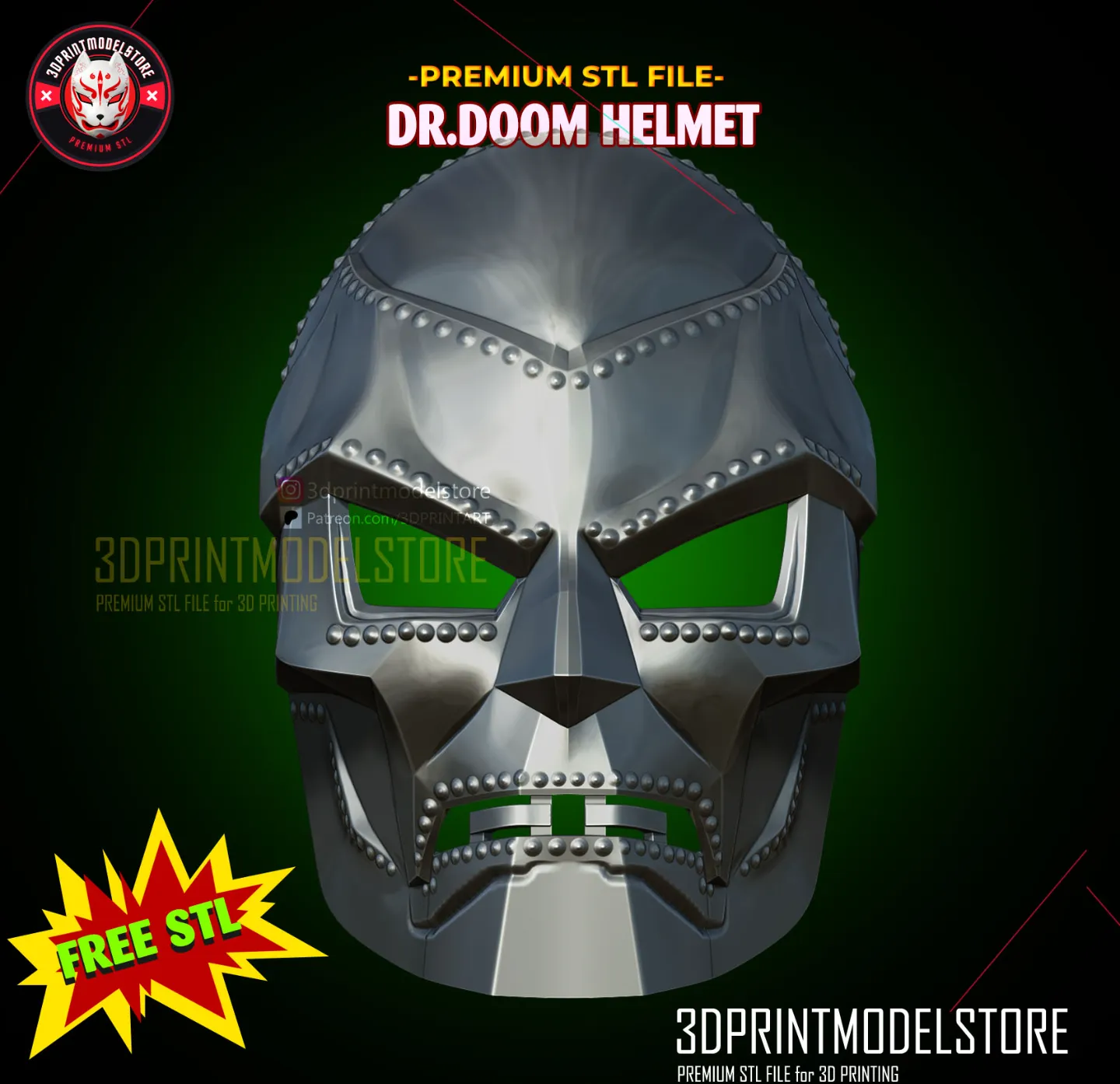 Dr Doom Mask - Marvel Doctor Doom Helmet - DownloadFree3D.com