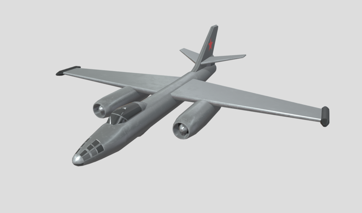 IL-28 soviet reconnaissance aircraft - DownloadFree3D.com