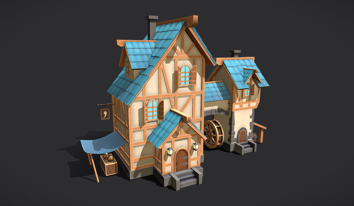 Stylized House - DownloadFree3D.com