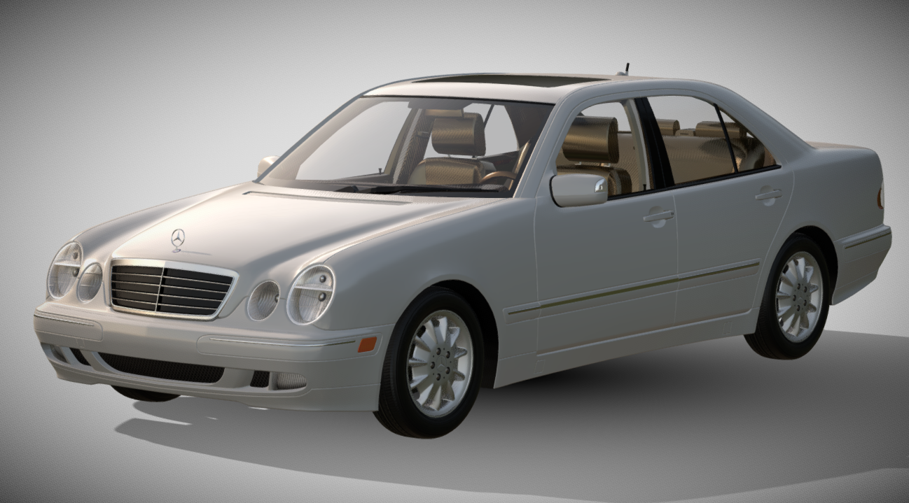 2002 Mercedes-Benz E320 W210 4Matic Sedan - DownloadFree3D.com