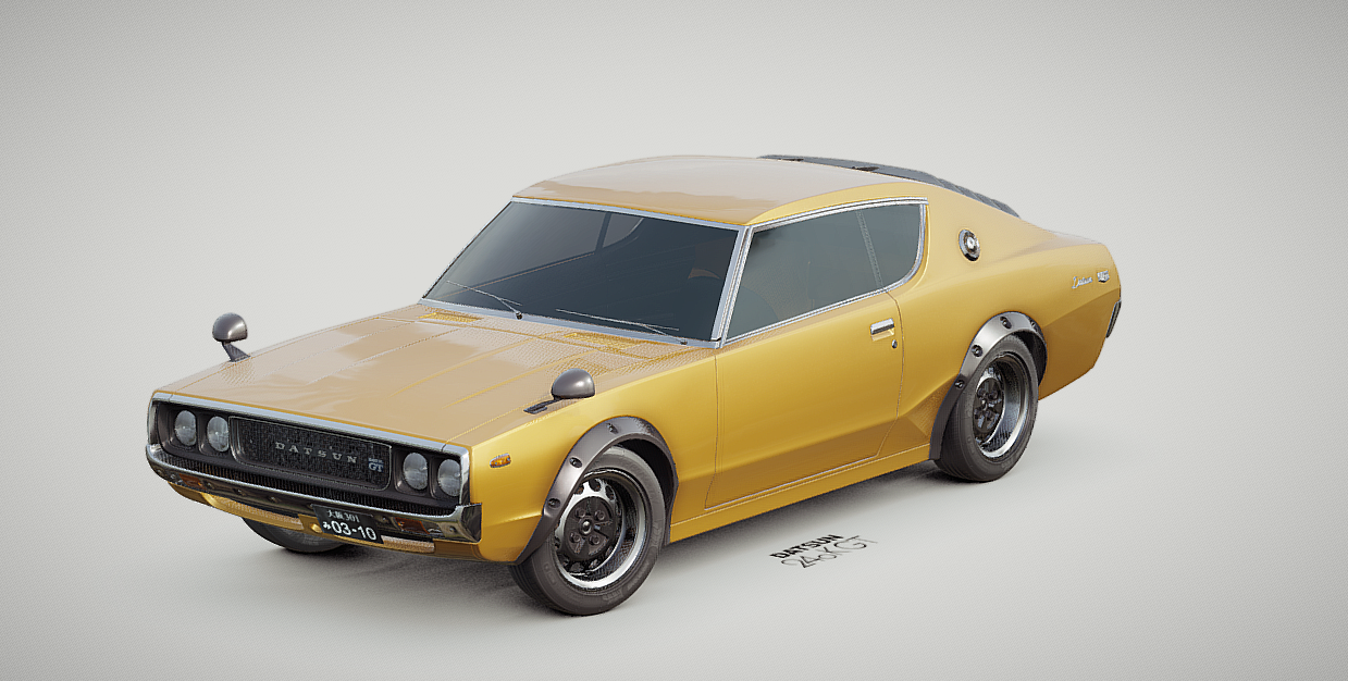 1972 Datsun 240k GT - DownloadFree3D.com