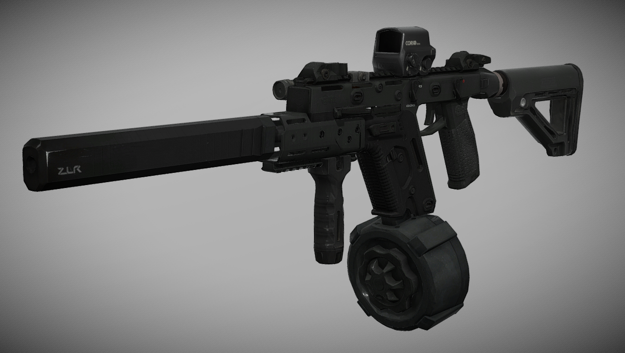 Fennec 45 Suppressed - COD:MW2022 (PBR) - DownloadFree3D.com