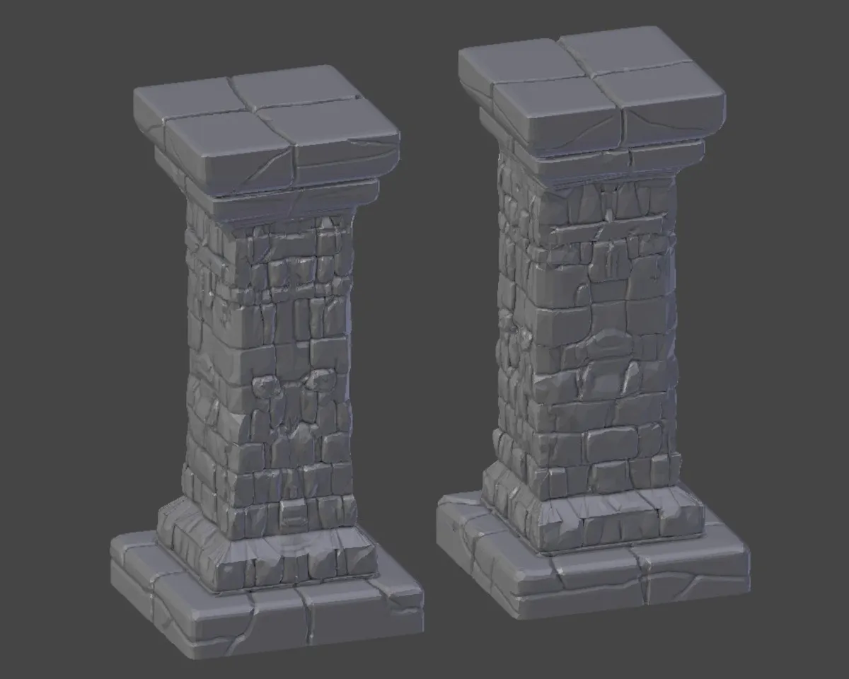 DND Terrain Space Pillar Rough Stone FDM - DownloadFree3D.com