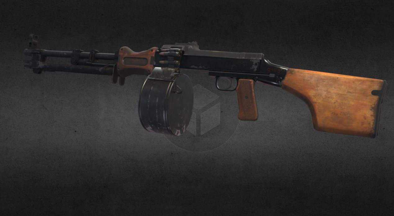 RPD Hand Machinegun - DownloadFree3D.com
