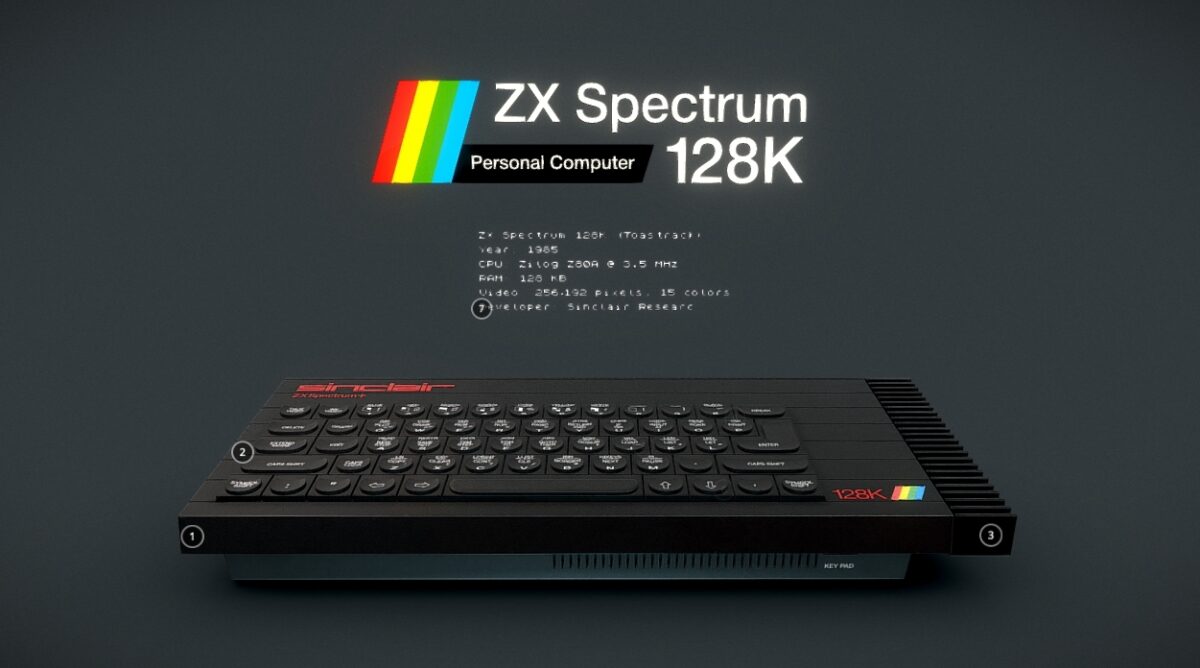 Zx Spectrum 128K Computer - DownloadFree3D.com