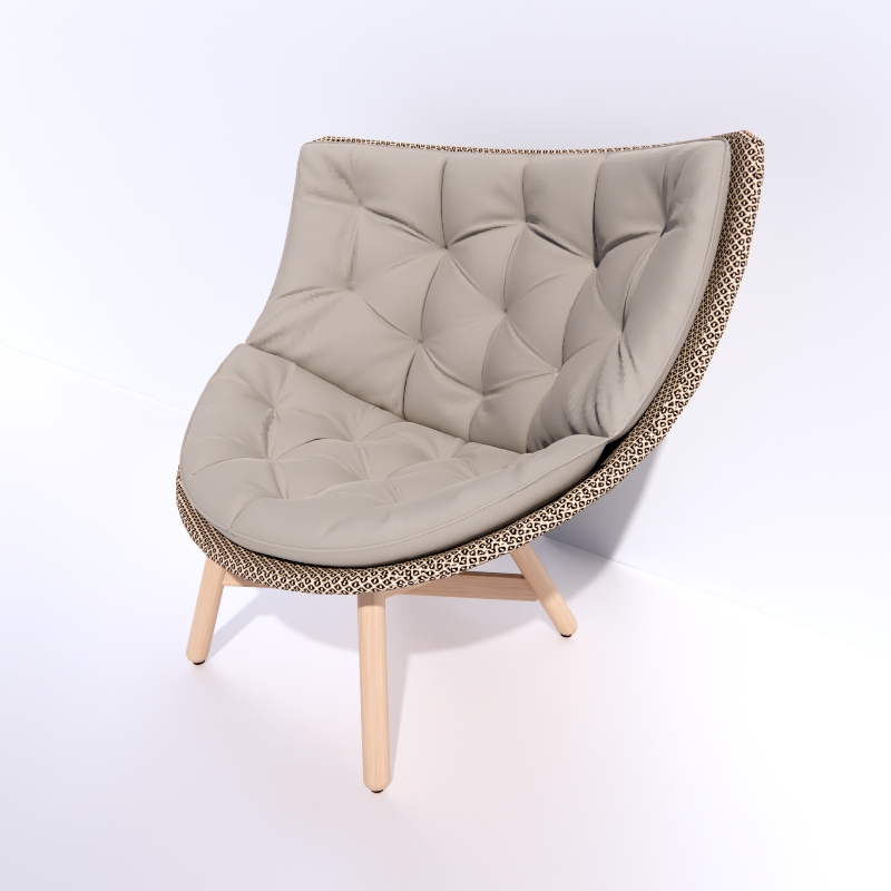 Dedon Mbrace Wing Chair - DownloadFree3D.com